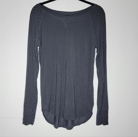 GAP | Tops | Gapbody Gray Black Polka Dot Long Sleeve Top Size M ...